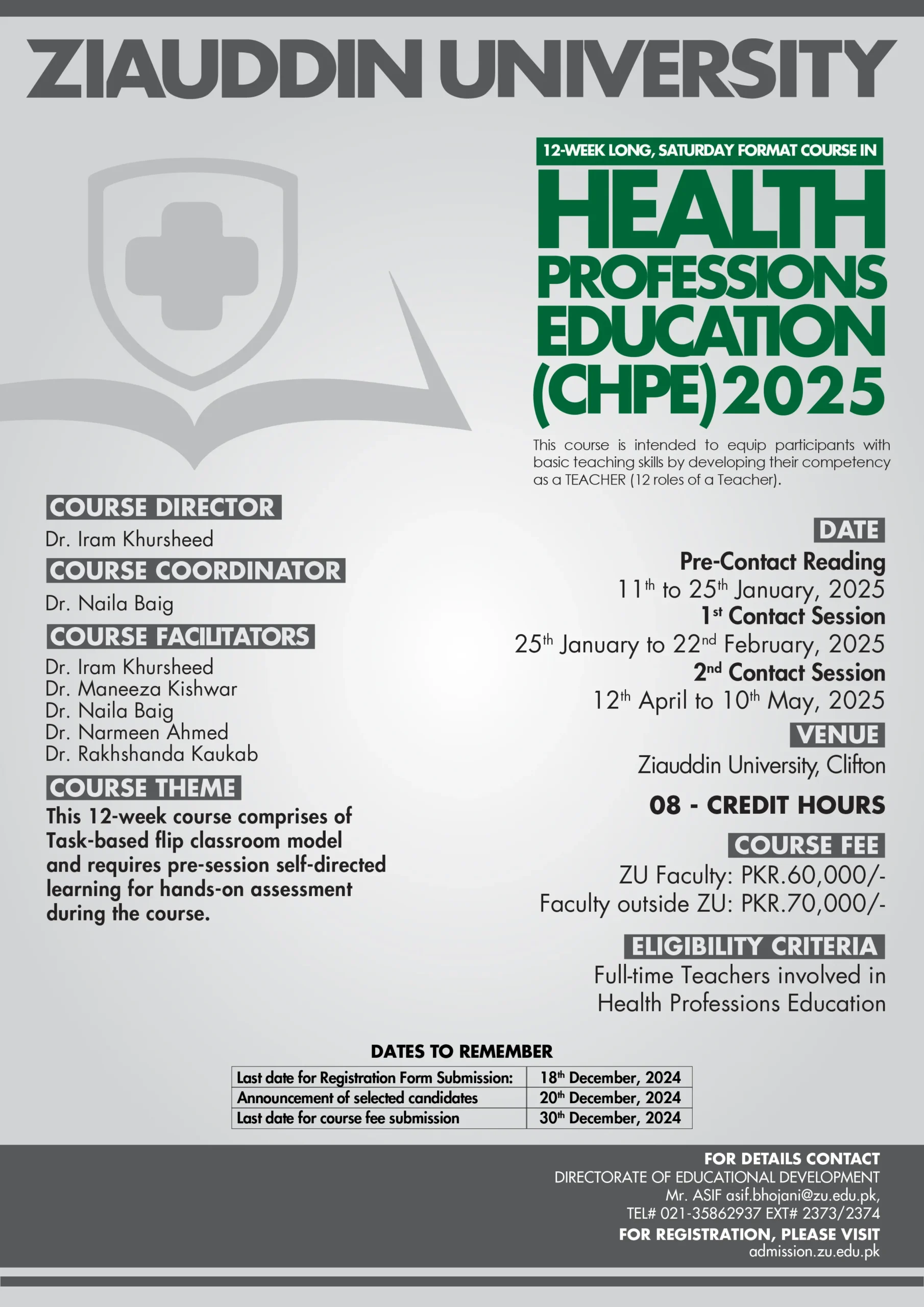 Health Professions Education (CHPE) 2025 - Ziauddin University